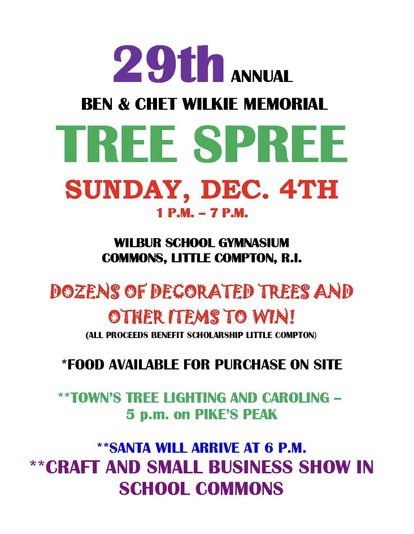 Tree Spree – Scholarship Little Compton